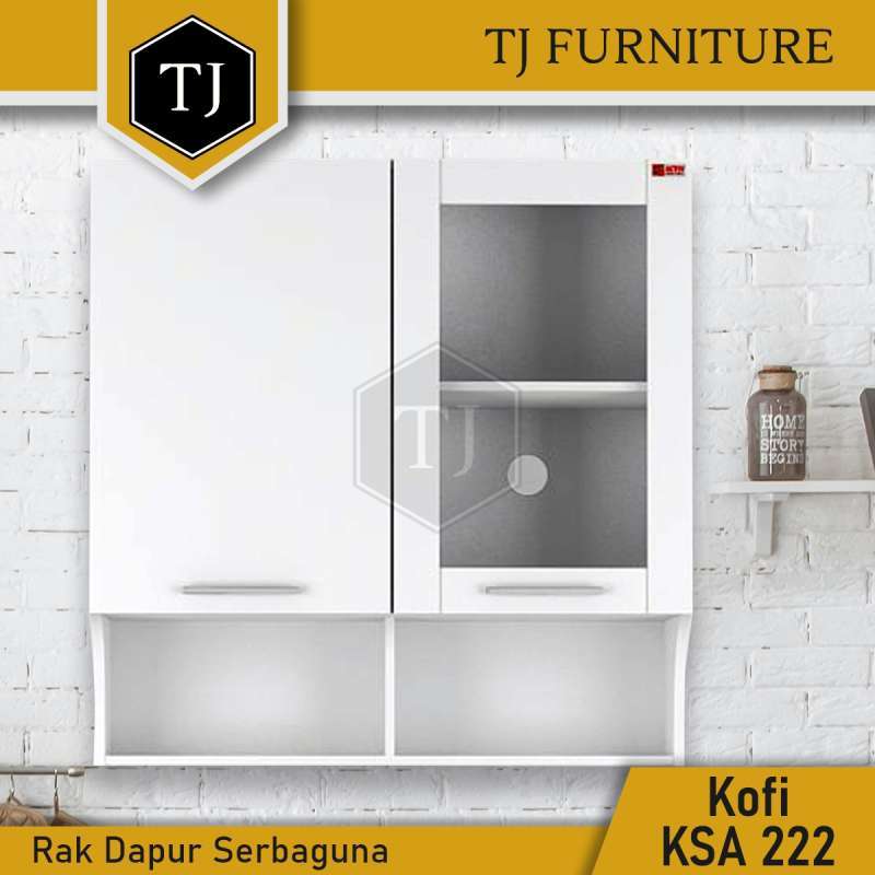 Jual Activ Kitchen Cabinet Atas 2 Pintu Kaca Lemari Dapur / Rak Piring ...