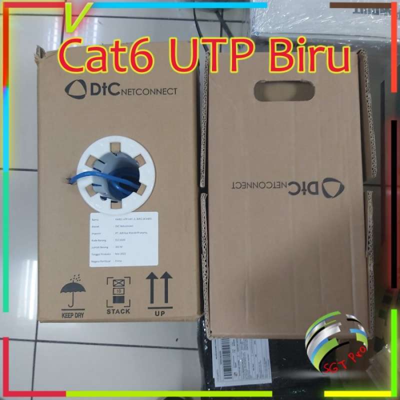 Promo Kabel Utp Cat6 / Cat 6 Cable Lan Biru Dtc / Cat6 Biru Dtc Diskon ...