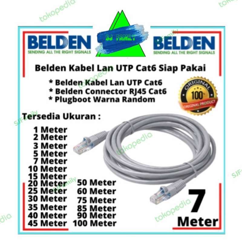 Promo Kabel Belden Cat6 Utp 7 Meter Original Diskon 23% di Seller PrimaStore - Kalibata, Kota ...