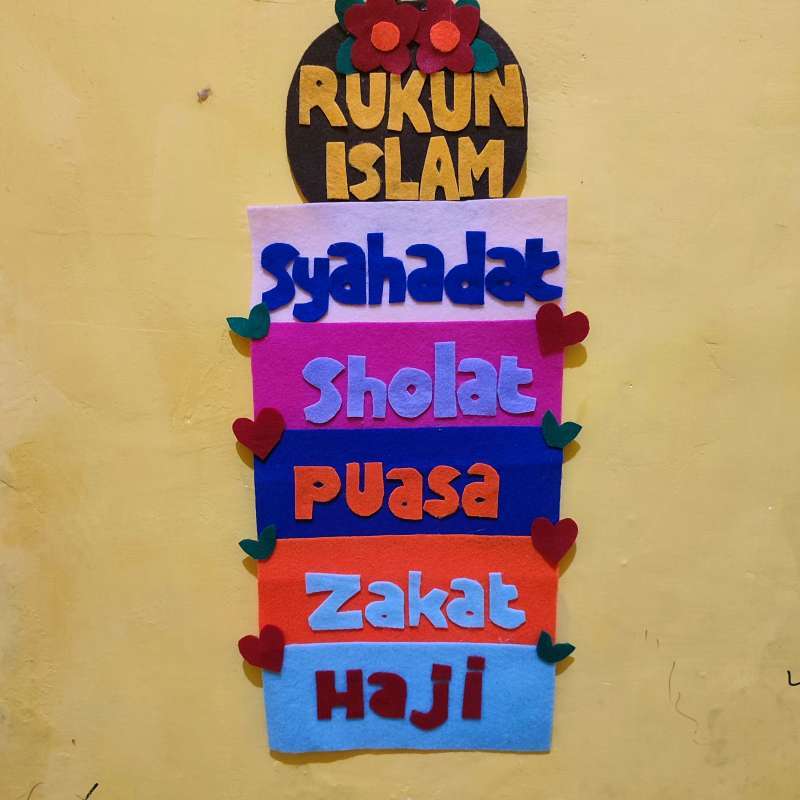 Promo Hiasan Dinding Edukasi Anak Muslim Rukun Iman Islam Diskon 15% Di ...