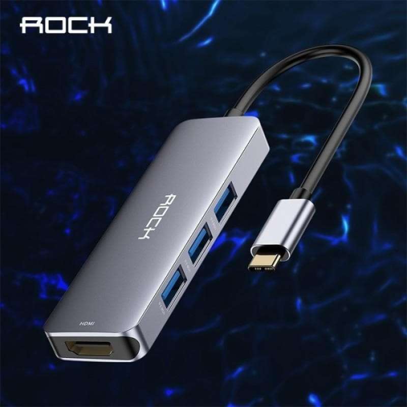 Promo Rock 4 In 1 Usb C To Hdmi + Usb 3.0*3 Adapter Diskon 23% di ...