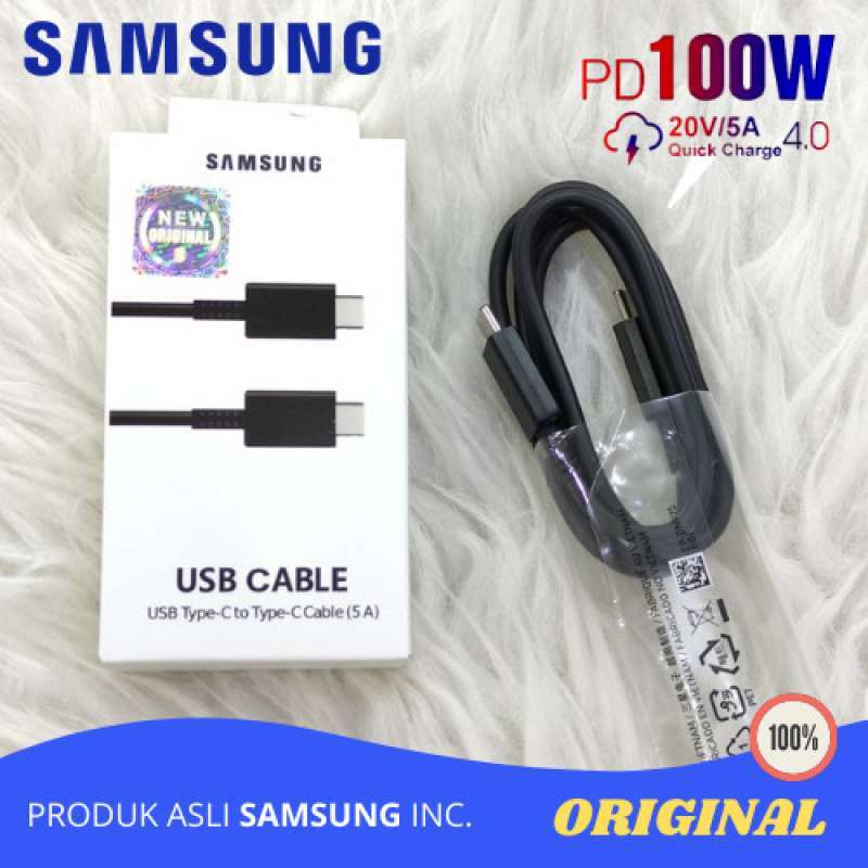 Promo Samsung Cable Type C To C 5A Original 1M Super Fast Charging Pack ...
