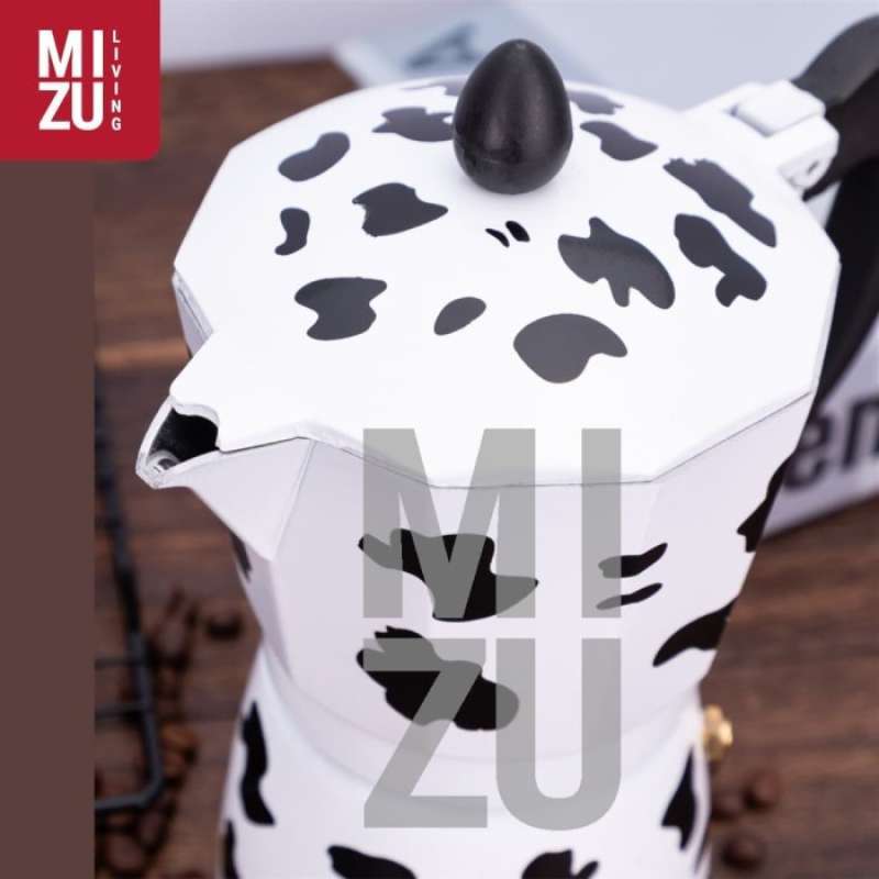 Jual Moooka Cow Spots Moka Pot Italian Espresso 6 Cups 300ml Teko Kopi ...