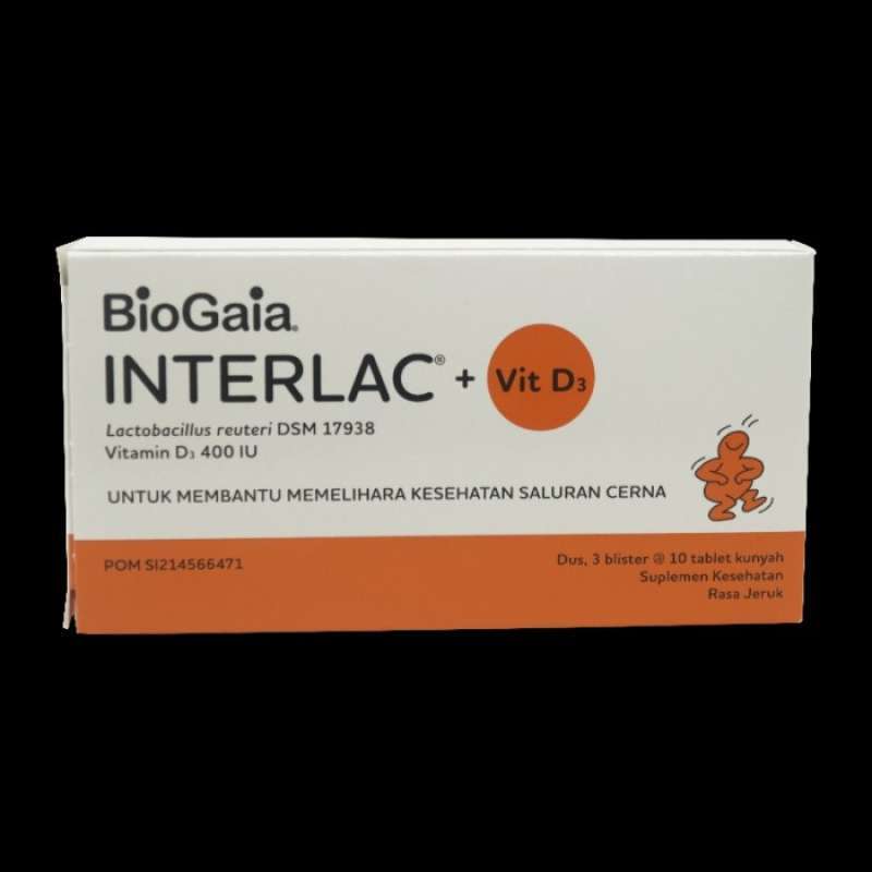 Promo Interlac Probiotic Tablet + Vit D3 30Tablet Jeruk Diskon 8% di ...
