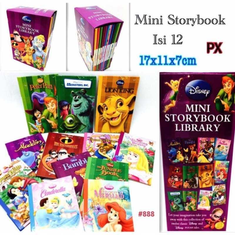 Promo Mini Storybook Library Set Of 12 Disney Pixar Story Collection ...