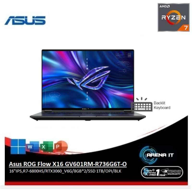 Jual Asus Rog Flow X16 Gv601rm-r736g6t-o [ryzen 7-6800hs/16gb/1tb Ssd ...