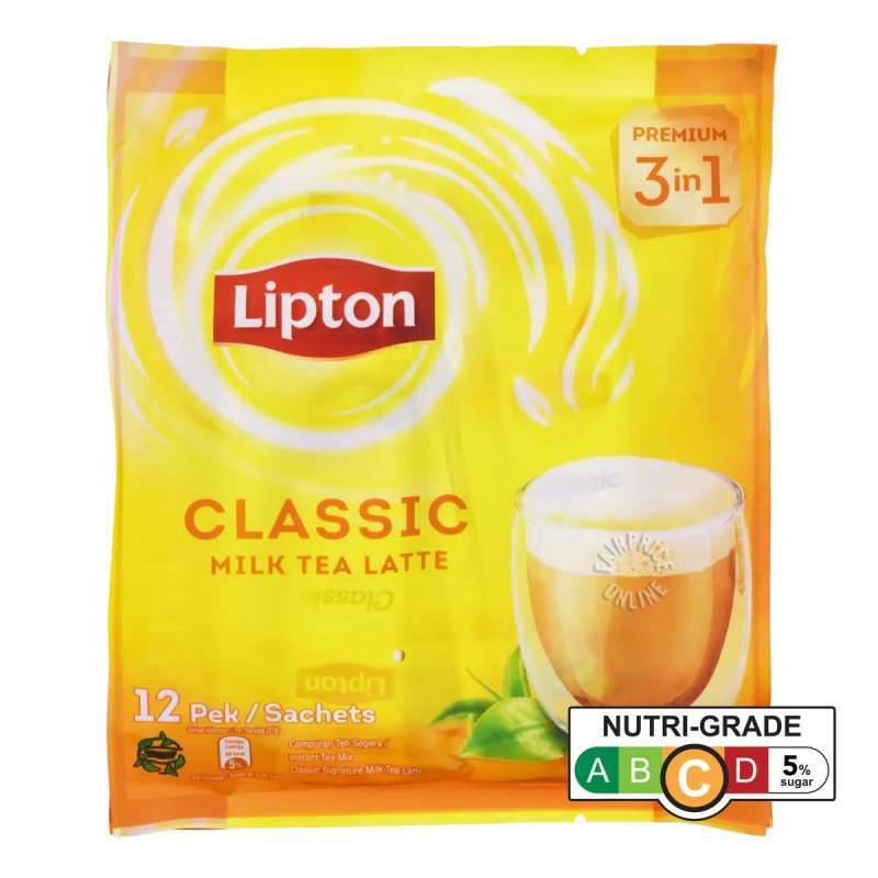 Jual Lipton 3 in 1 Instant Milk Tea Latte Classic 12sX21g di Seller ...