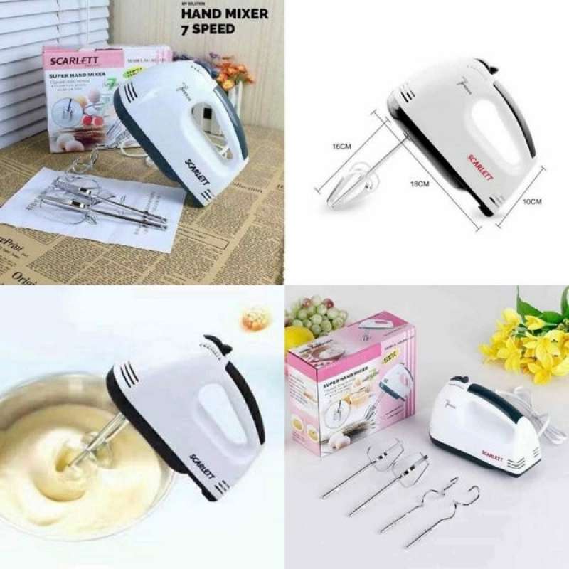 Jual Hand Mixer Scarlett Dengan 7 Kecepatan Free 4 Buah Alat Pengaduk ...