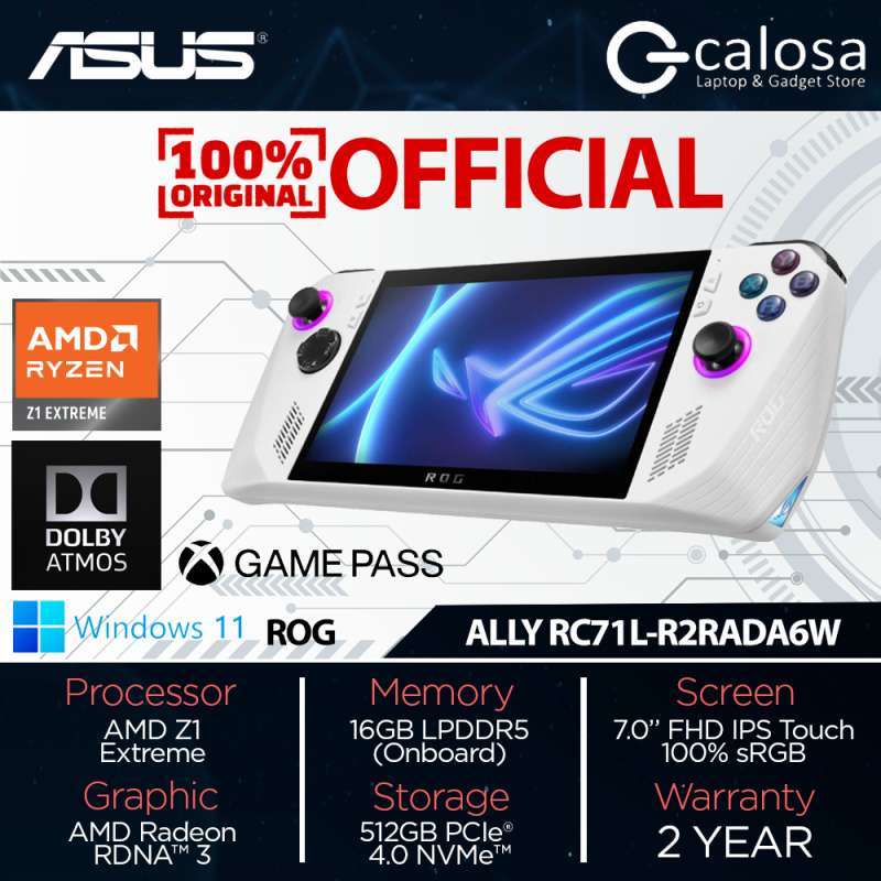 Jual Asus Rog Ally Gaming Rc71l-r2rada6w Amd Ryzen Z1 Extreme 16gb ...