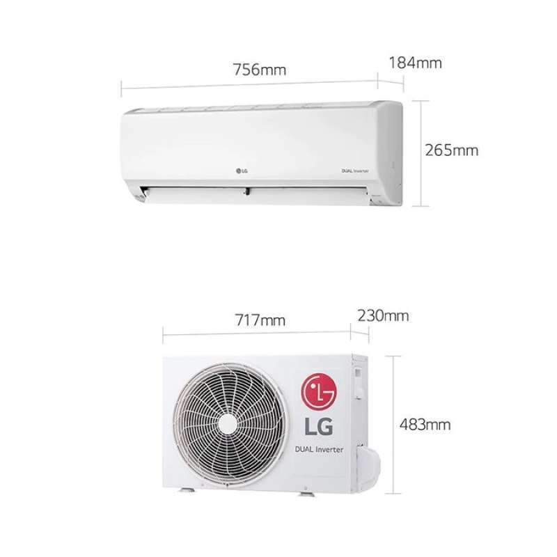 Jual Lg Ac Dual Cool Inverter Wall Mounted Split 1/2 Pk Di Seller ...