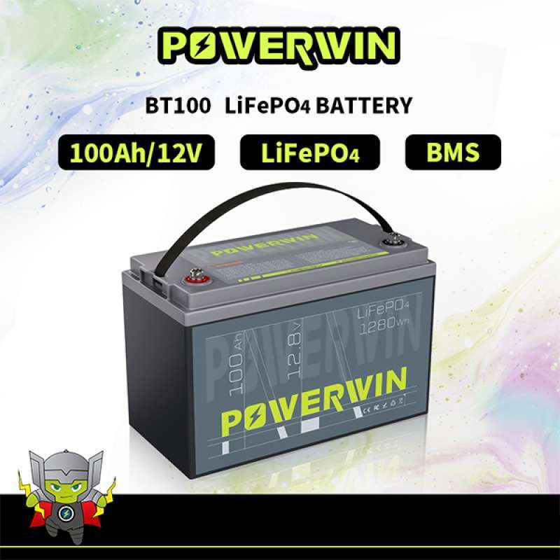 Promo LFP LiFePO4 Powerwin 100 Ah 1280Wh BMS Diskon 30% di Seller IIT ...