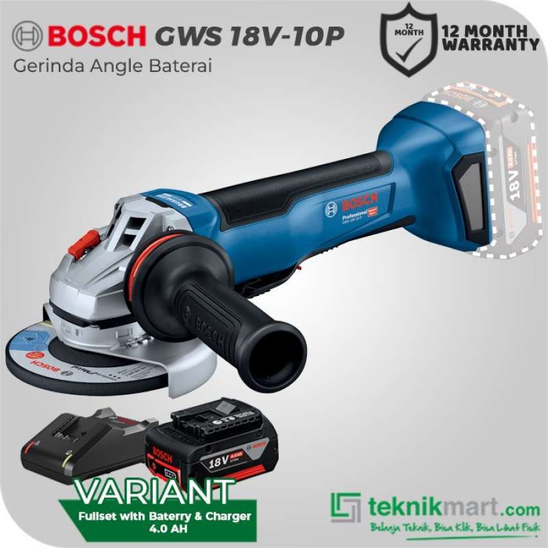 Jual Bosch Cordless Angle Grinder / Gerinda Tangan Baterai 18V GWS 18V ...