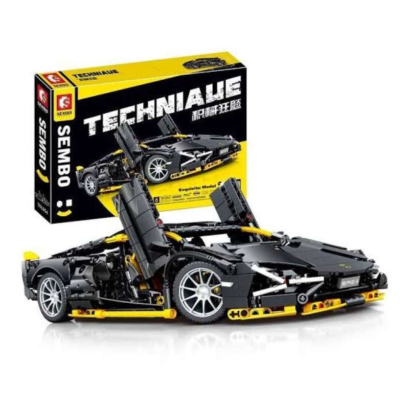 Promo Sembo 701954 Brick LEGO Sport Car Lamborghini Sian Black Diskon ...