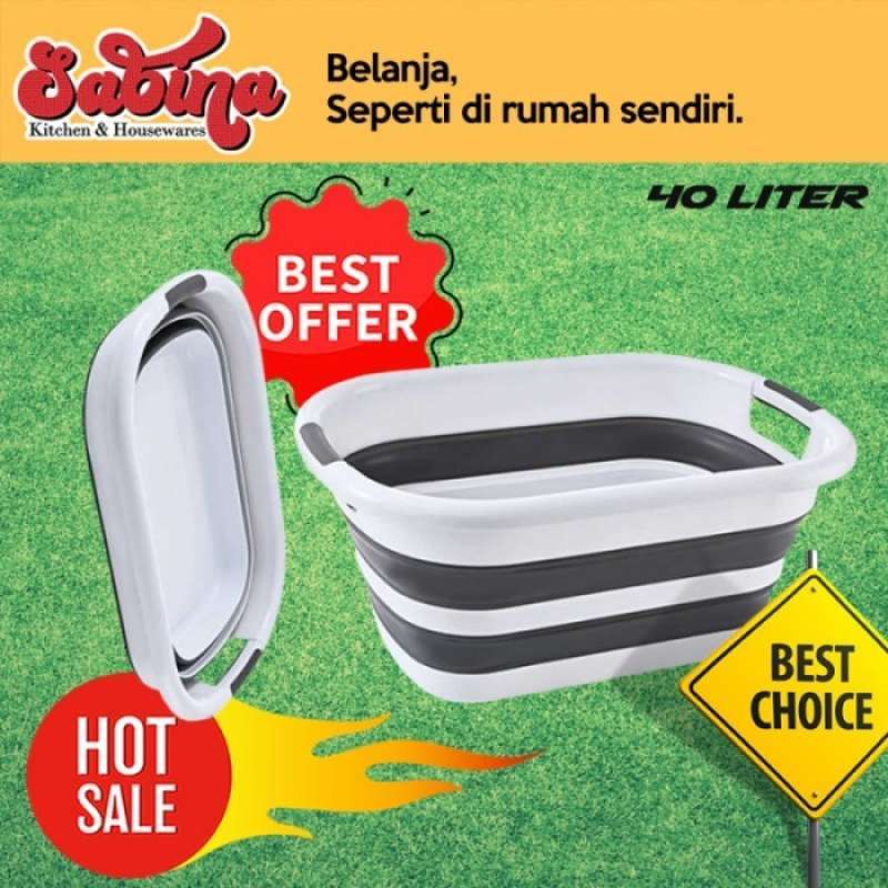 Jual Ember Lipat Fleksibel 40 Liter Baskom Bak Laundry Bucket ...