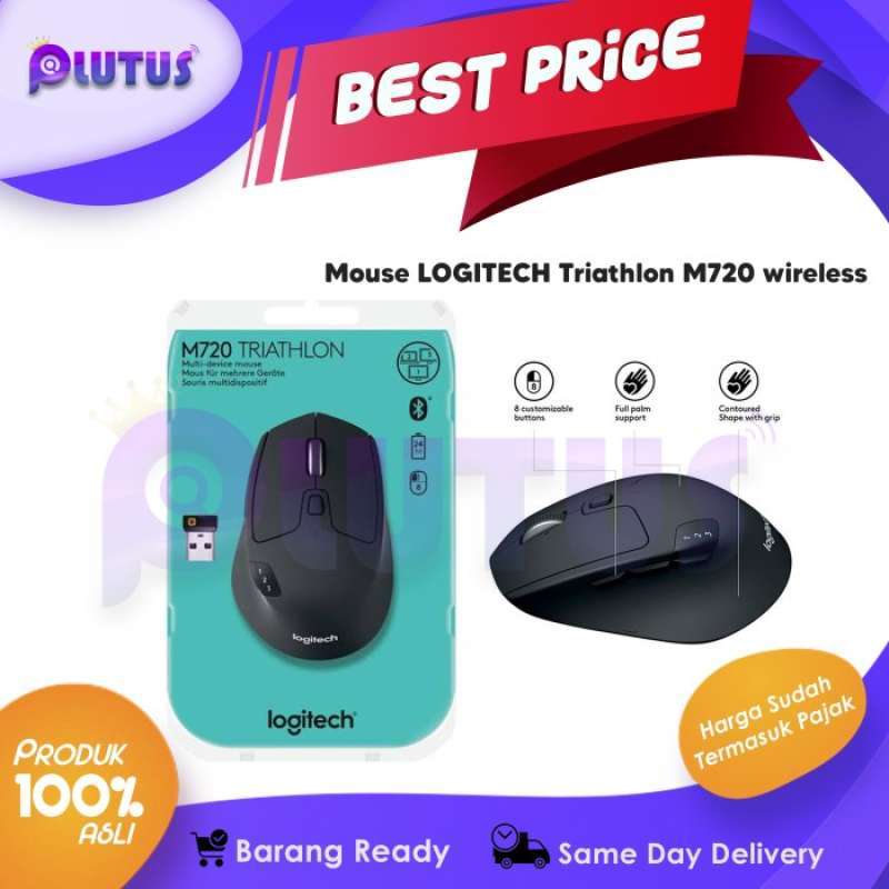 Promo Logitech Mouse M-720 Wireless Triathlon M720 Diskon 23% di Seller ...
