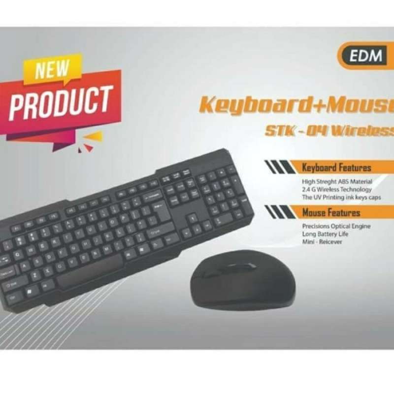 Promo Wireless Keyboard Combo Mouse Wireless Mtech Stk04 Diskon 23% Di ...