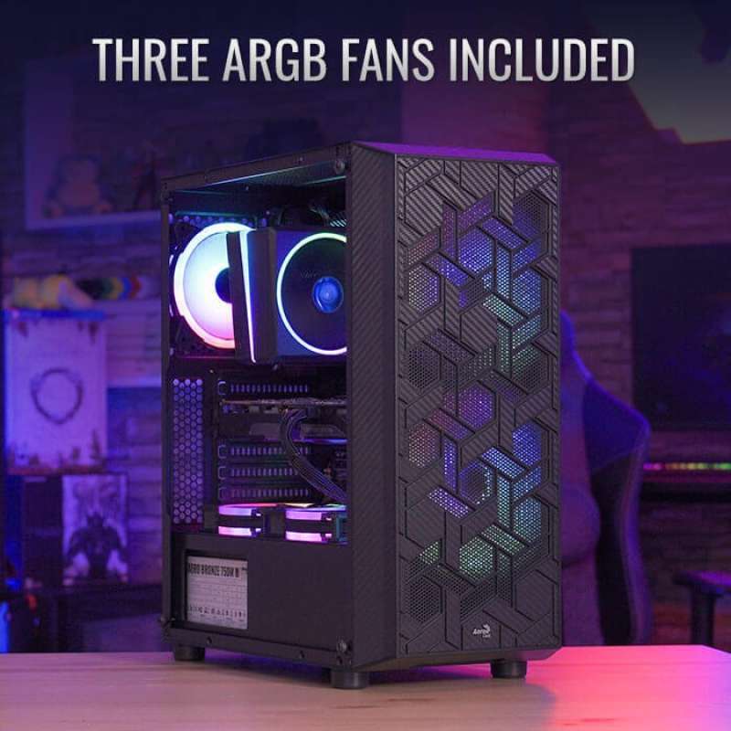 Promo Aerocool Hive Argb Argb Mid Tower Atx Case Gaming Pc Diskon 23% ...