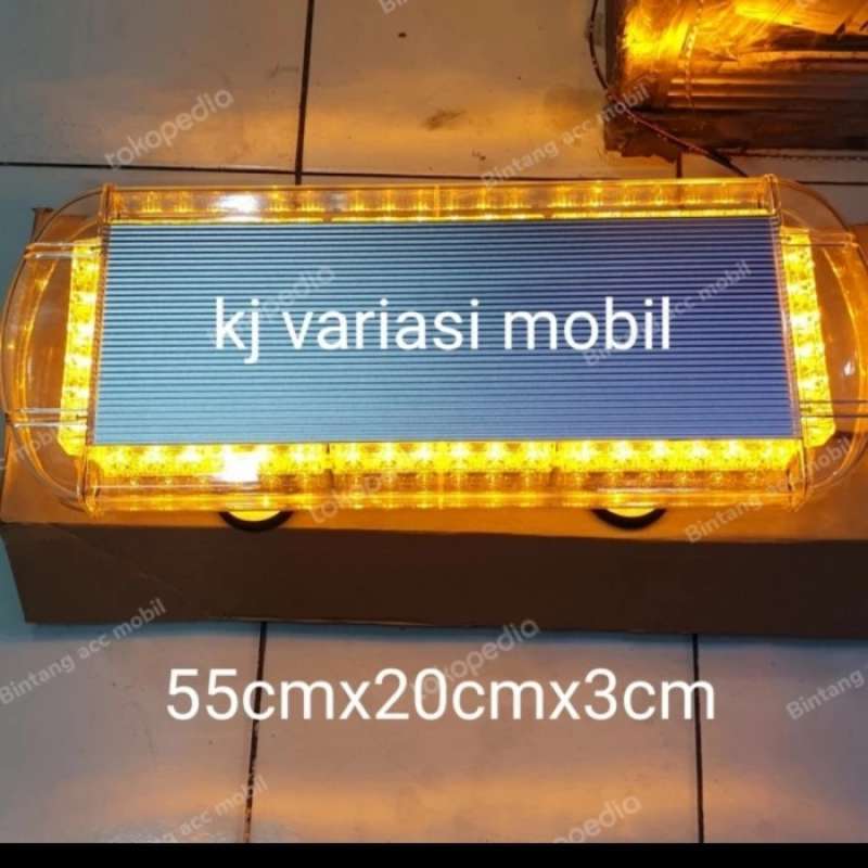 Promo Lampu Light Bar Strobo Mini Mika Kuning Nyala Kuning 55X23X4Cm ...