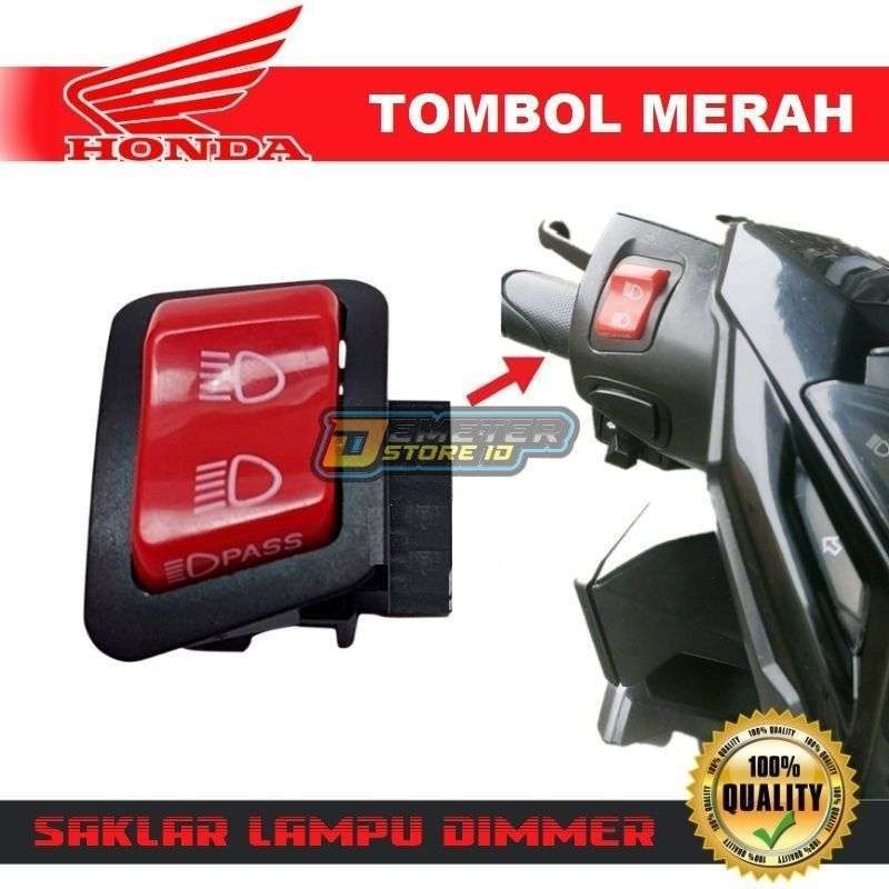 Jual Saklar Tombol Starter Engine Dimmer Warna Merah Vietnam Lampu Beam ...