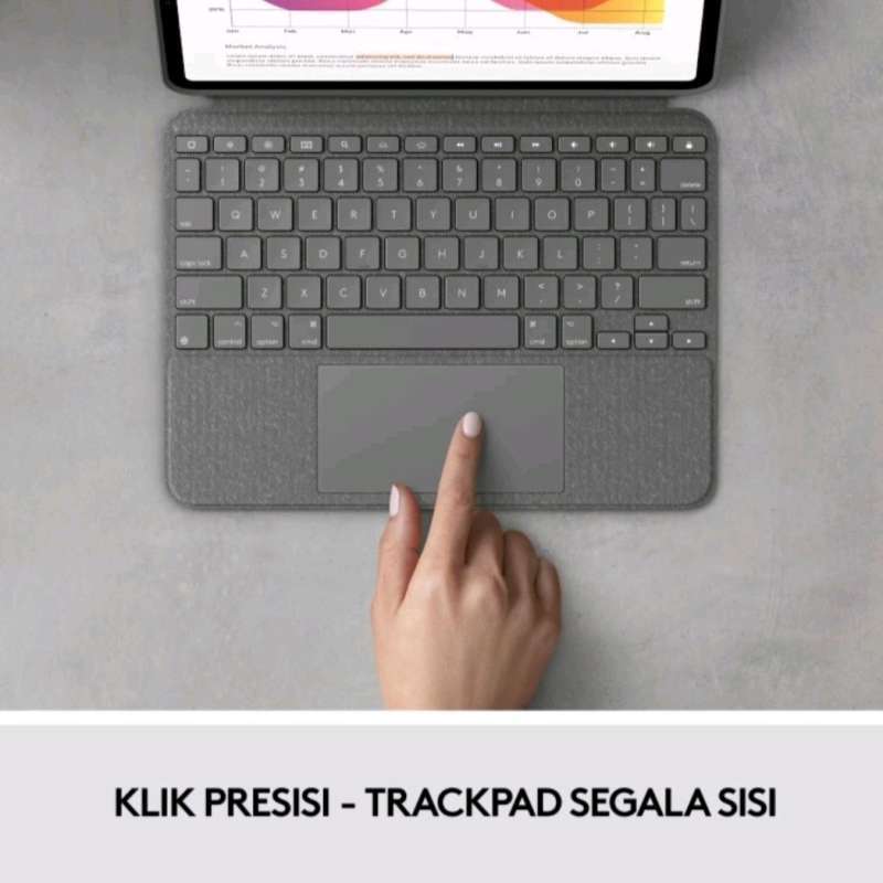 Jual Logitech Combo Touch Keyboard Case Backlit Trackpad iPad Air 4th ...