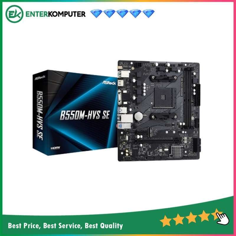Jual Motherboard Asrock B550m-hvs Se - Am4 Amd Pro565 Ddr4 Usb3.2 Sata3 ...
