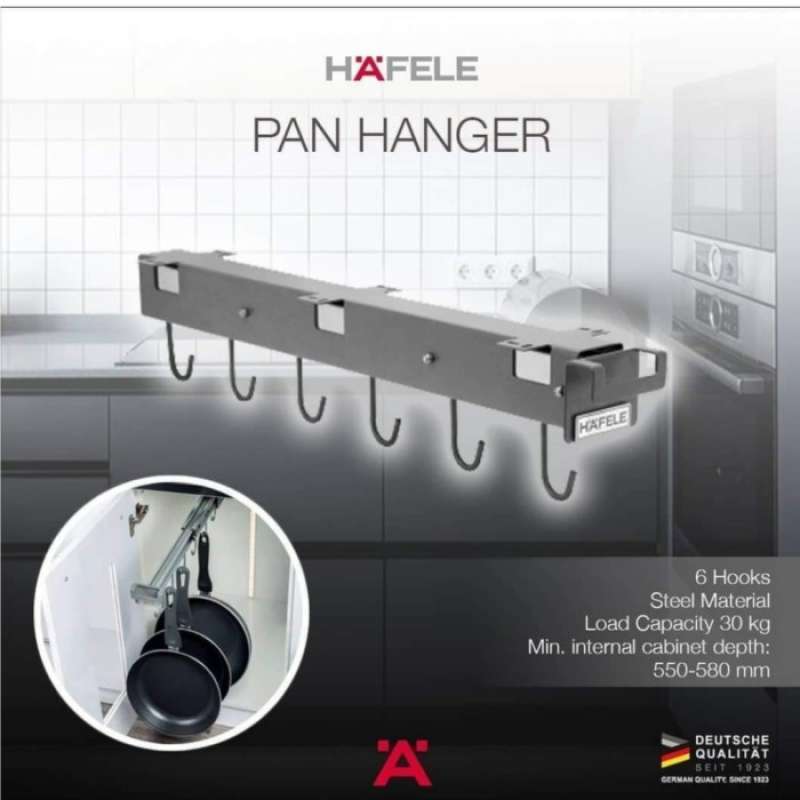 Jual Hafele Pan Hanger Rack Rak Simpan Gantung Tarik Teflon Pan Panci ...