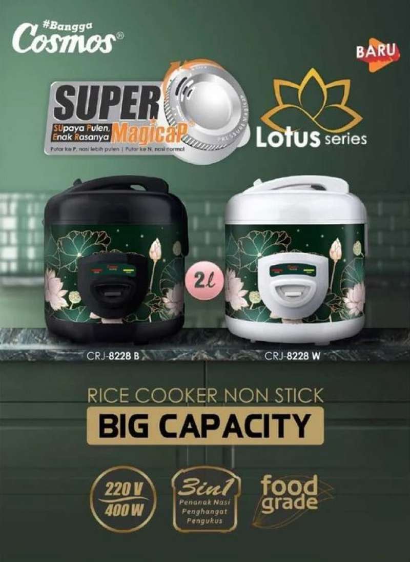 Jual Crj 8228 Cosmos Rice Cooker Magic Com 2 Liter Di Seller Laris ...