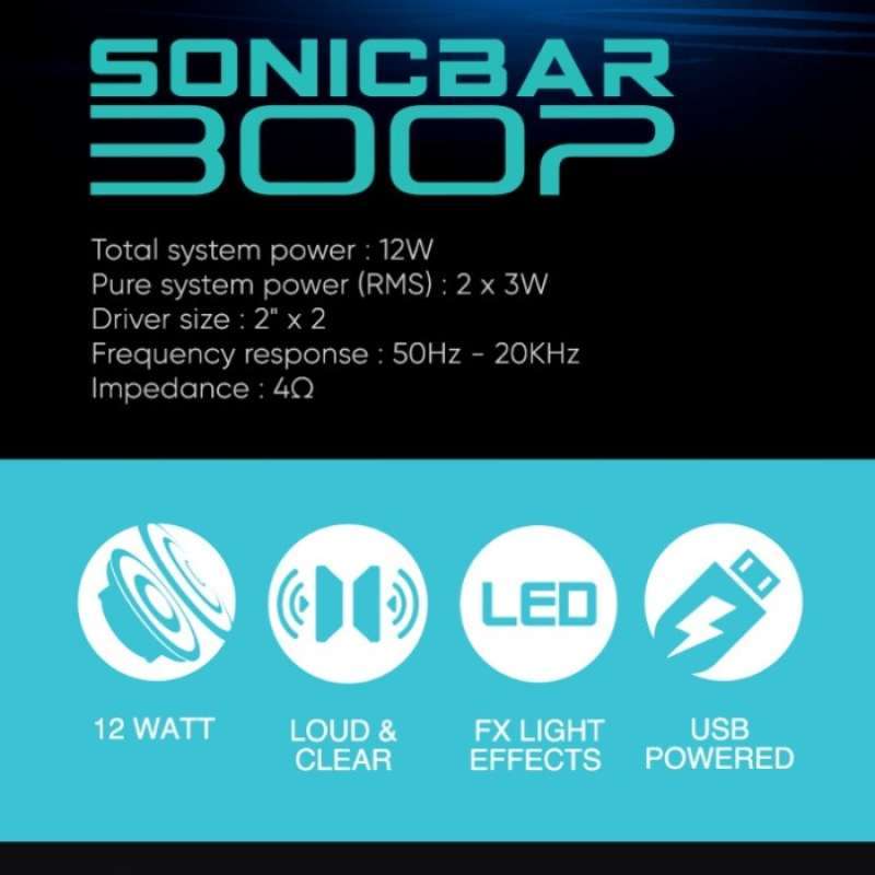 Jual Sonicgear 300p Powerful Soundbar Sonicbar With Brilliant Light ...