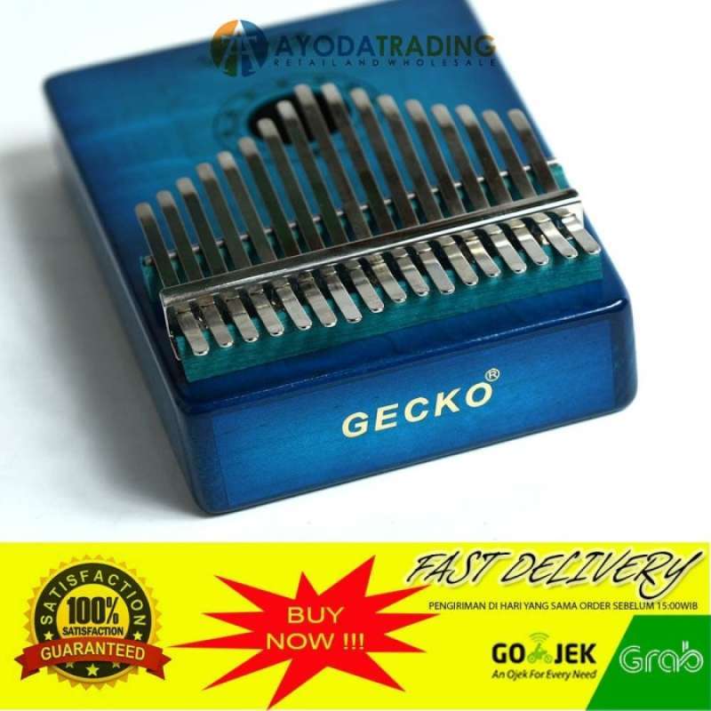 Promo Paket Authentic Gecko Kalimba K17 Mc-bl Curly Maple Hard Case ...
