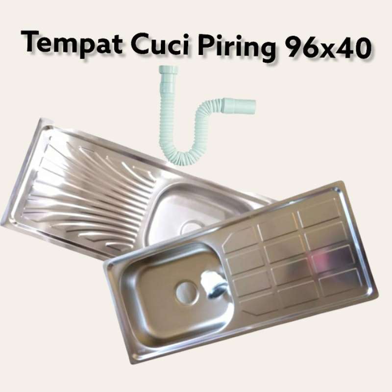 Promo Wastafel Cuci Piring/ Tempat Cuci Piring/ Sink Cuci Piring+selang ...