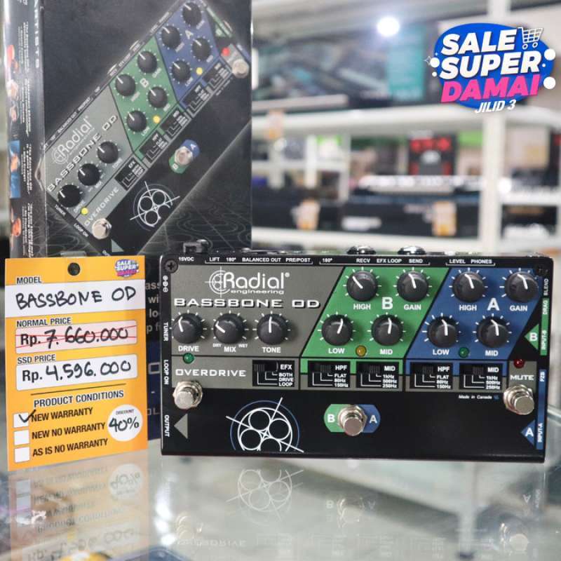 Promo RADIAL (TONEBONE) BASSBONE OD - 2-Ch Bass Pre-amp - SSD Jilid 3 ...