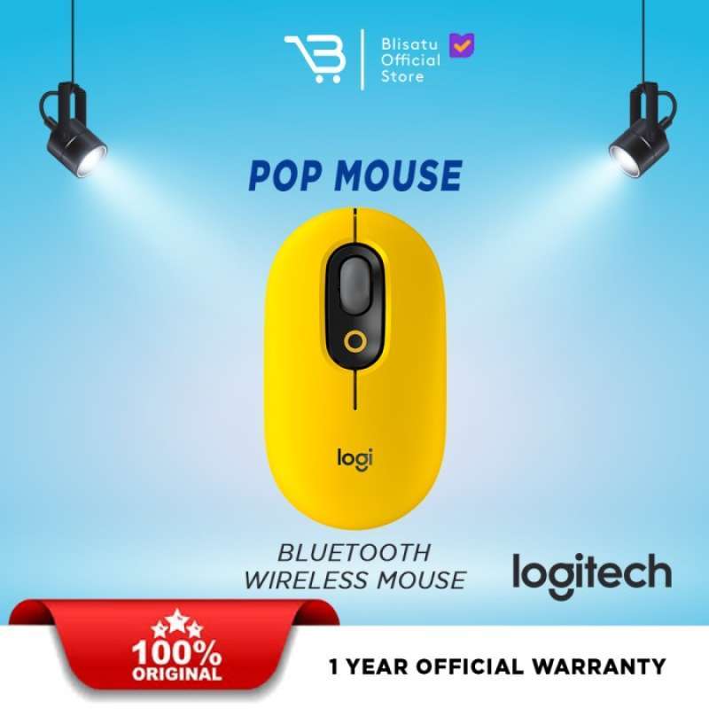 Jual Logitech Pop Mouse Wireless Emoji Mouse - Yellow Blast Di Seller ...