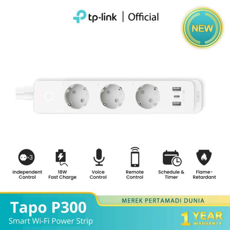 Promo Tapo P300 Smart Wi-Fi Power Strip Diskon 62% di Seller TP-Link ...