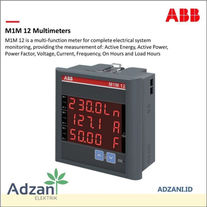 Jual Abb M1m 12 Modbus Digital Multi Meter 1syg207581r4051 Power Di Seller Adzani Elektrik ...
