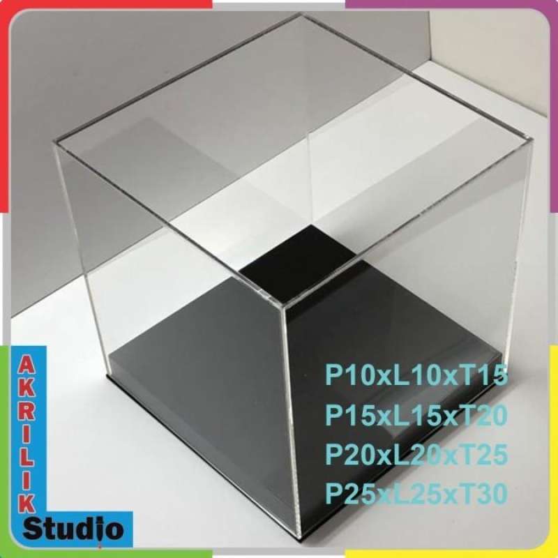 Jual Box Display Action Figure Kotak Akrilik Pxlxt 15x15x24 - Hitam Di ...