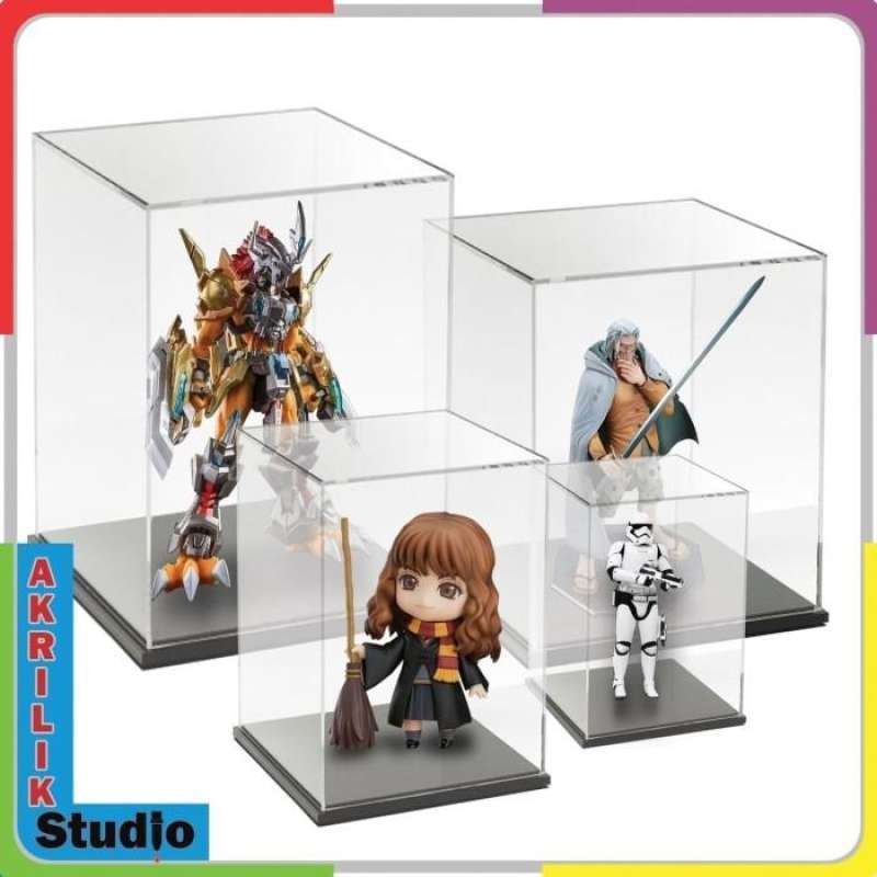 Jual Box Display Action Figure Kotak Akrilik Pxlxt 15x15x24 - Hitam Di ...