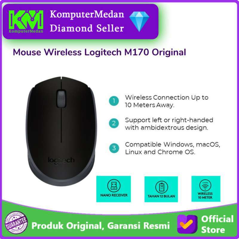 Jual Mouse Wireless Logitech Original M170 Di Seller Komputermedan ...