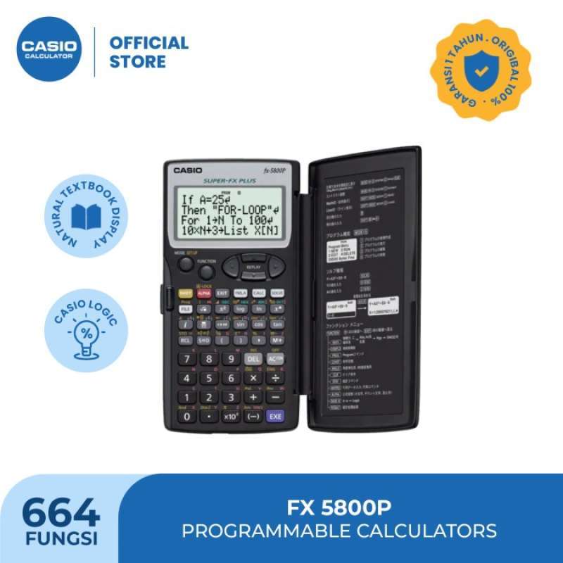 Jual CASIO FX-5800P - Kalkulator Sekolah/Kuliah - Programming - 664 ...