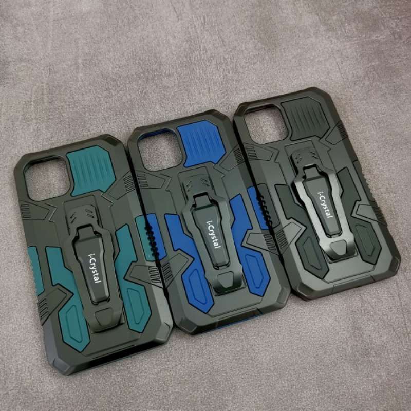 Jual Apple iPhone 11 Mecha Army Military Belt Clip Stand Armor Case ...