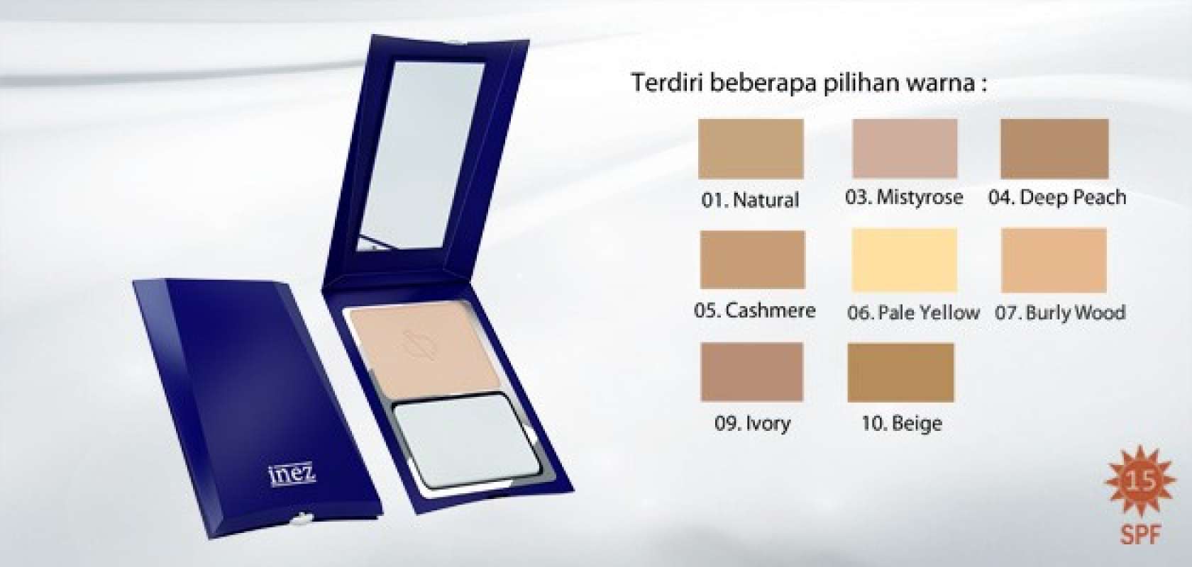 Promo Inez Precious Powdery Cake 10 Beige | Bedak Padat, Compact Powder ...