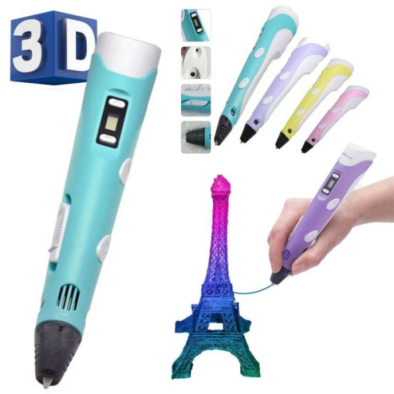 Jual 3D Printing Pen Magic Drawing with 9 Meter PLA Filament -DW-G2 di ...