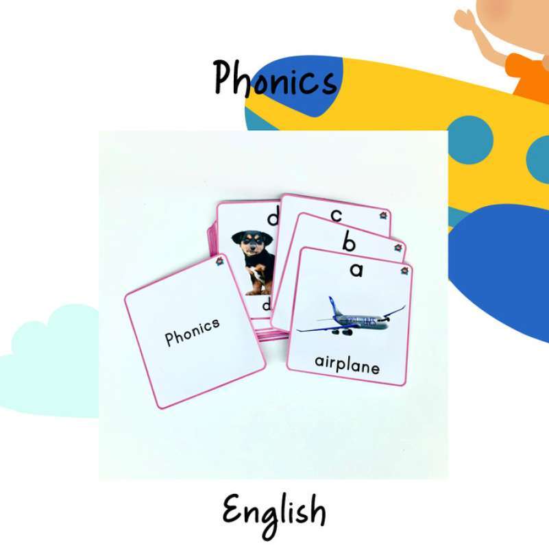 Promo Fonik Huruf Flashcard Montess Belajar Membaca Pink Series ...