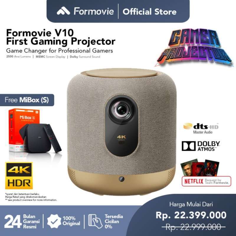 Promo Formovie V10 4K UHD Smart Gaming Projector with MEMC 2500 ANSI Lumens Diskon 23% di Seller ...