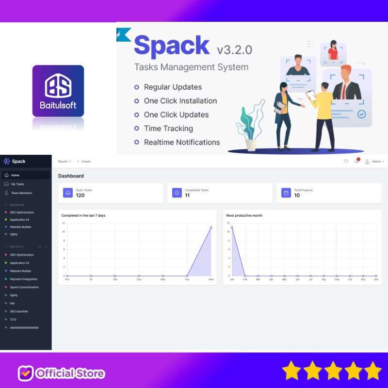 Promo SOURCE CODE APLIKASI SPACK - TASKS MANAGEMENT SYSTEM BY BAITULSOFT Diskon 96% di Seller ...