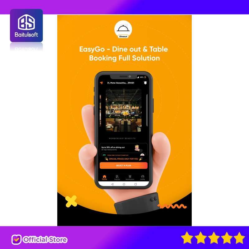 Jual SOURCE CODE APLIKASI EASYGO - DINEOUT & TABLE BOOKING | RESTAURANT OFFERS, DEALS, PROMOTION ...