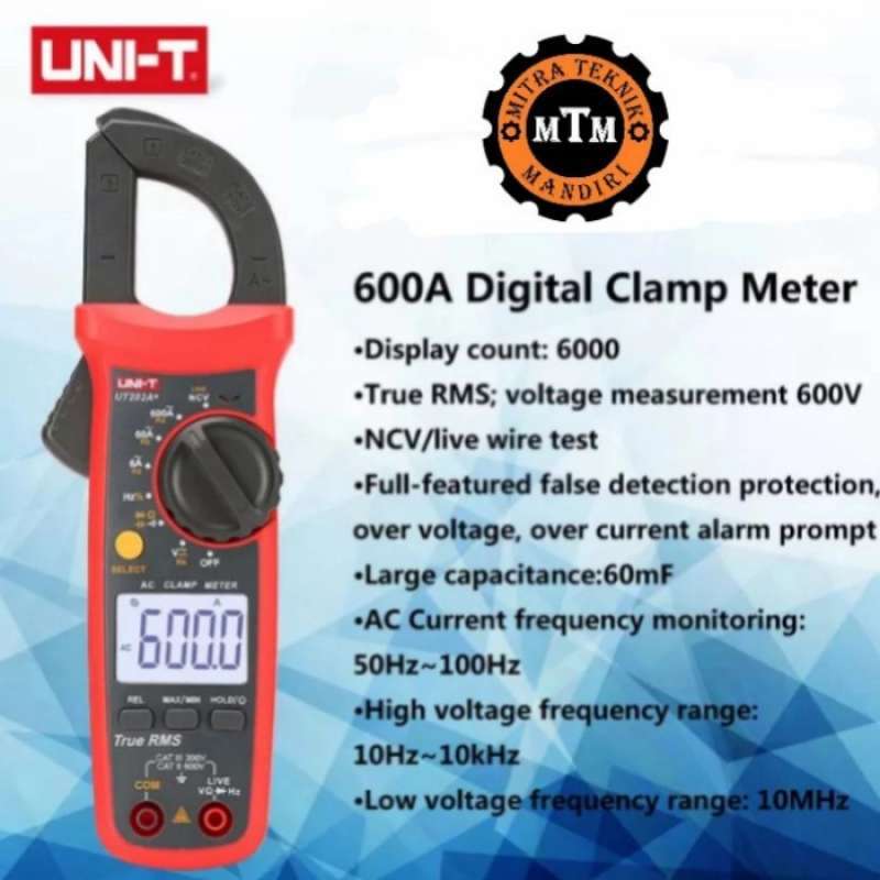 Jual ALAT UKUR DIGITAL CLAMP METER TANG AMPERE MULTIMETER UNI-T di ...
