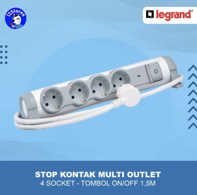 Promo Stop Kontak - Legrand - Multi Outlet 4X2P+GROUND-1.5M CORD Diskon ...