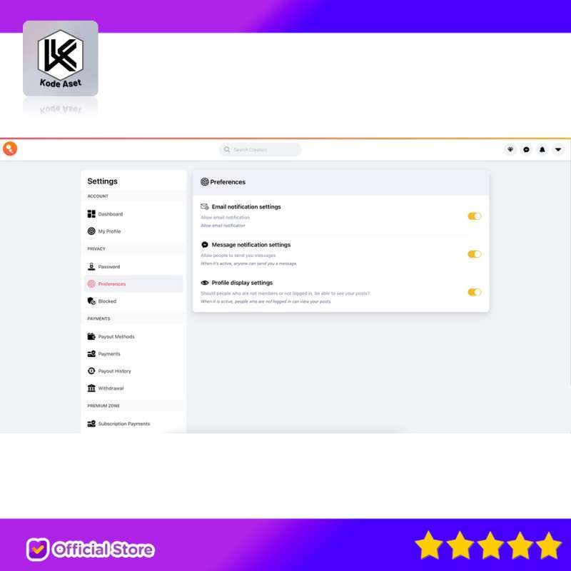 Promo Source Code Aplikasi Dizzy - Support Creators Content Script By Kodeaset Diskon 98% Di ...