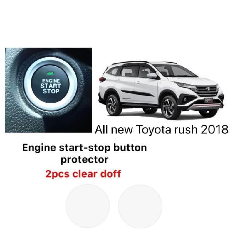 Jual Toyota New Rush Trd Engine Start Stop Button Protector Clear Matte ...