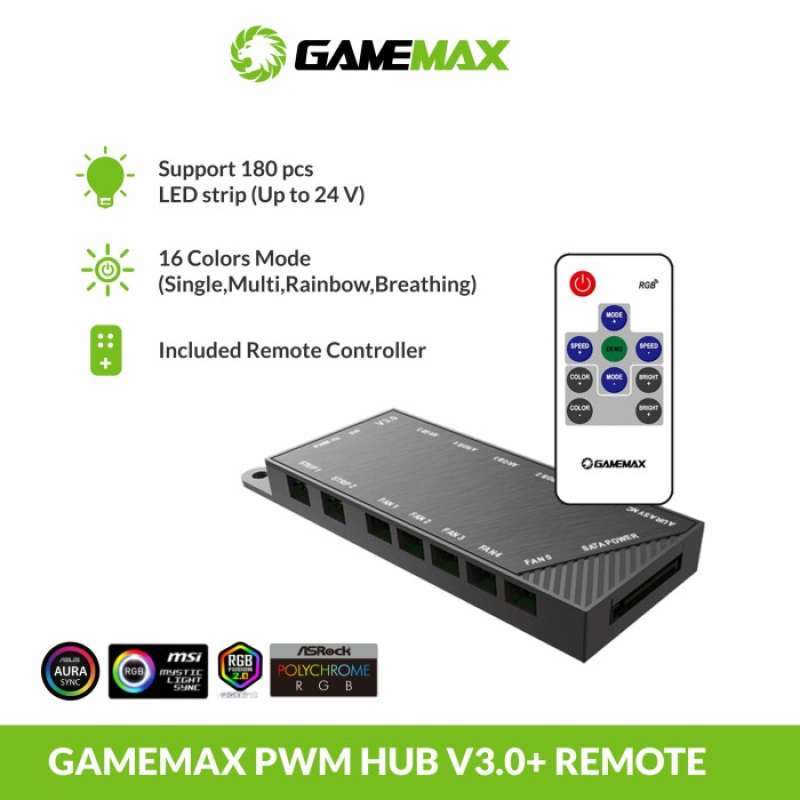 Promo GAMEMAX Remote PWM+ARGB HUB V3.0 Diskon 20% di Seller Sentral ...